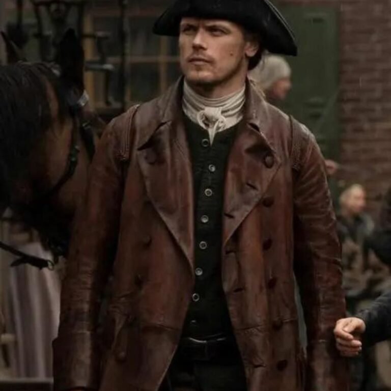 Buy Outlander S07 Jamie Fraser Brown Leather Coat